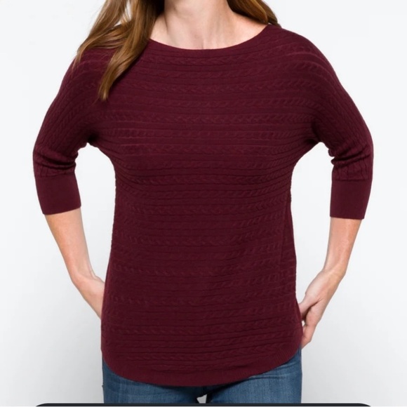 Market & Spruce | Tops | Market Spruce Reviera Cable Knit Dolman ...